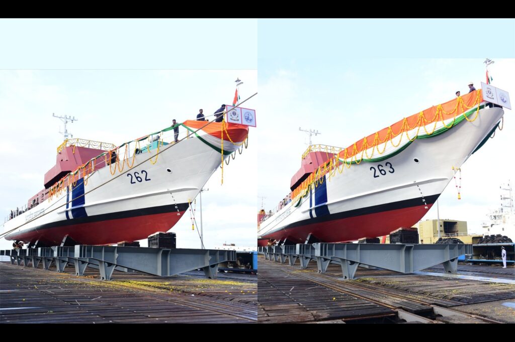 ICG launches two fast patrol vessels – ICGS Ajit and ICGS Aparajit ...